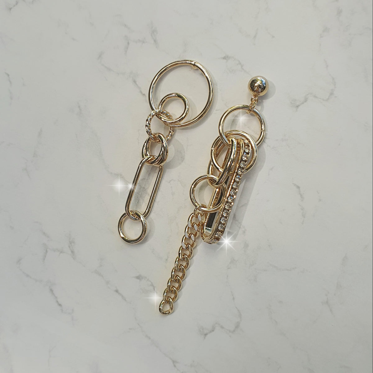 Urban Gold Rings and Chains Earrings – aimelbie