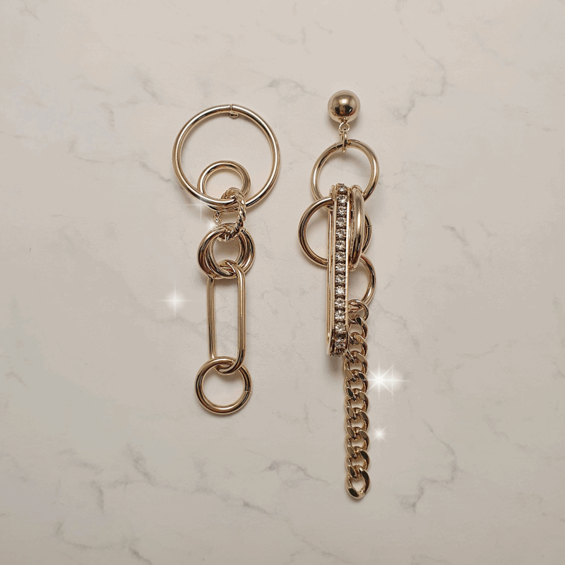 Urban Gold Rings and Chains Earrings – aimelbie